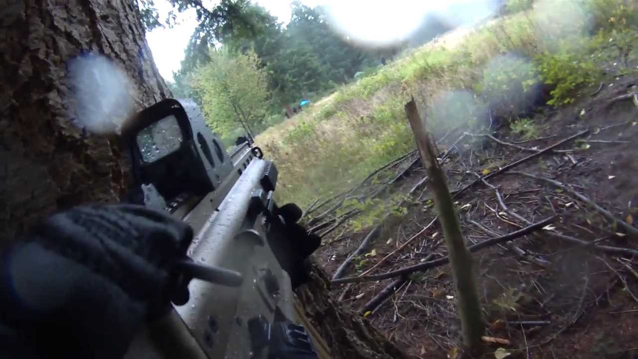 Airsoft Outdoor WE SCAR-L GBBR Snohomish Airsoft POV - YouTube