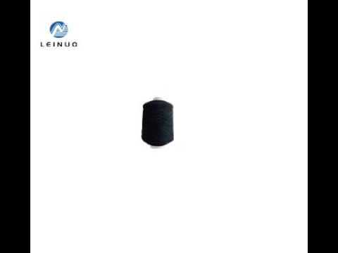 black 1007575 latex covered yarn 100 polyester for knitting socks #yarn