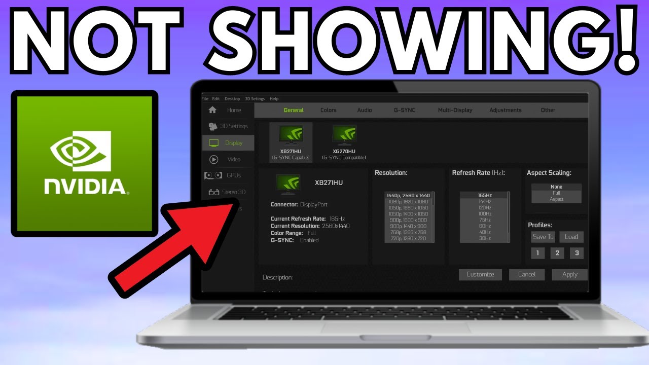 How To Fix NVIDIA Control Panel Display Settings Missing or not showing ...