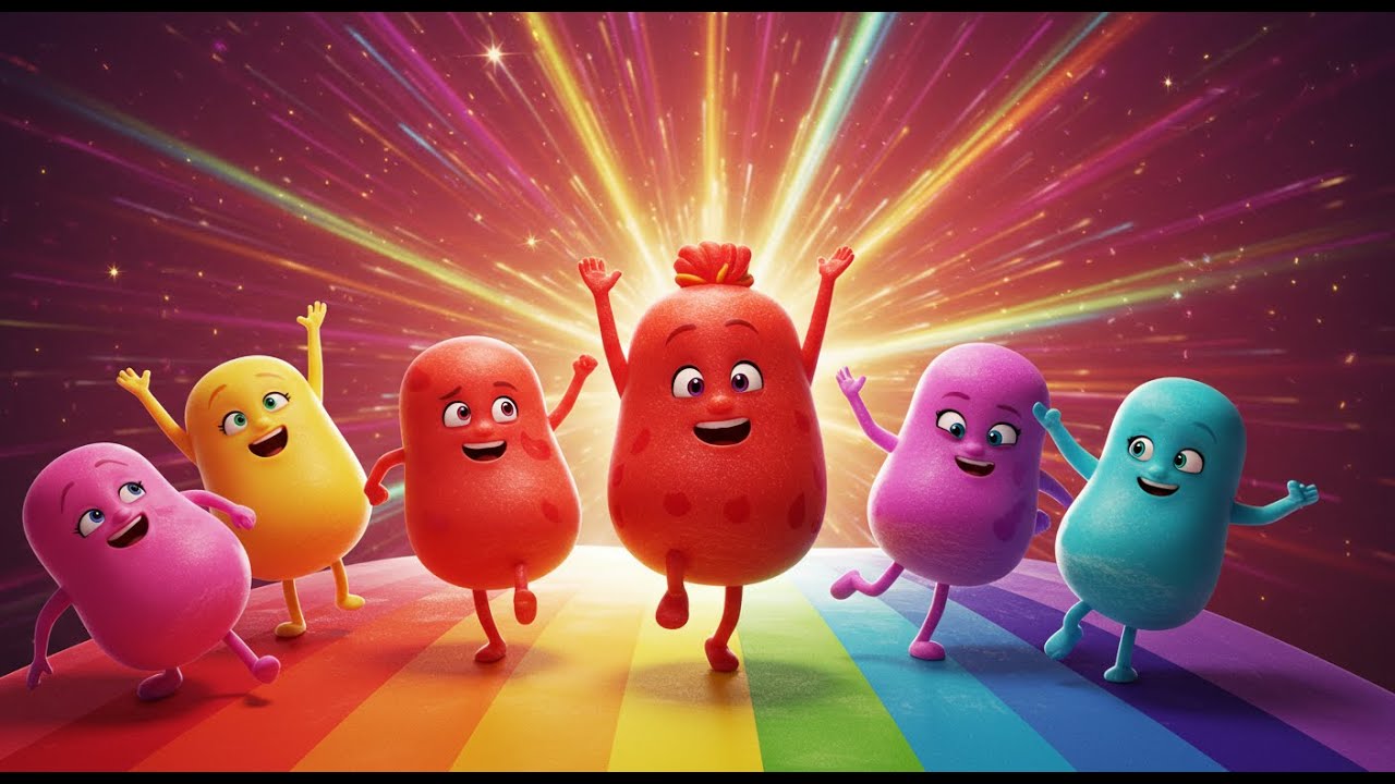 The Jumping Jellybeans| The Jumping Jelly Beans Song | Interactive Kids ...