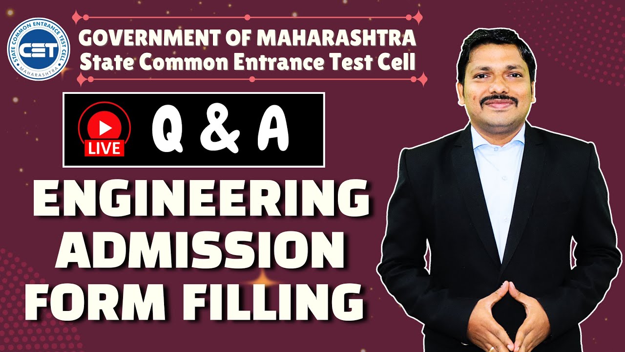 LIVE Q&A ! ENGINEERING ADMISSION CAP PROCESS - FORM FILLING ...