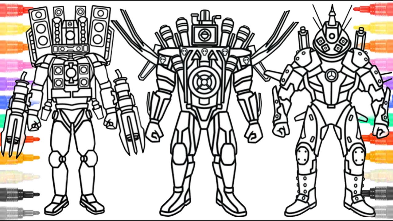 Skibidi Multiverse New Coloring Pages / How to Color Skibidi Bosses and ...