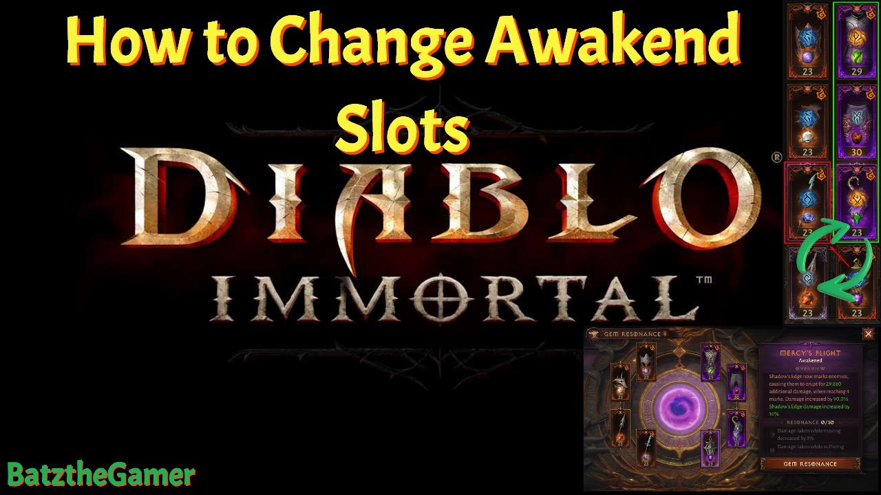 How to change / transfer Awakened Slots | DIABLO IMMORTAL | - YouTube