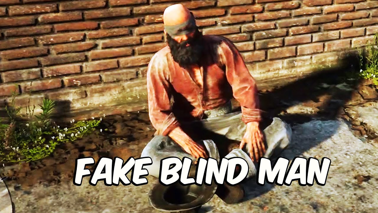Fake blind man in Red Dead Redemption 2 - YouTube