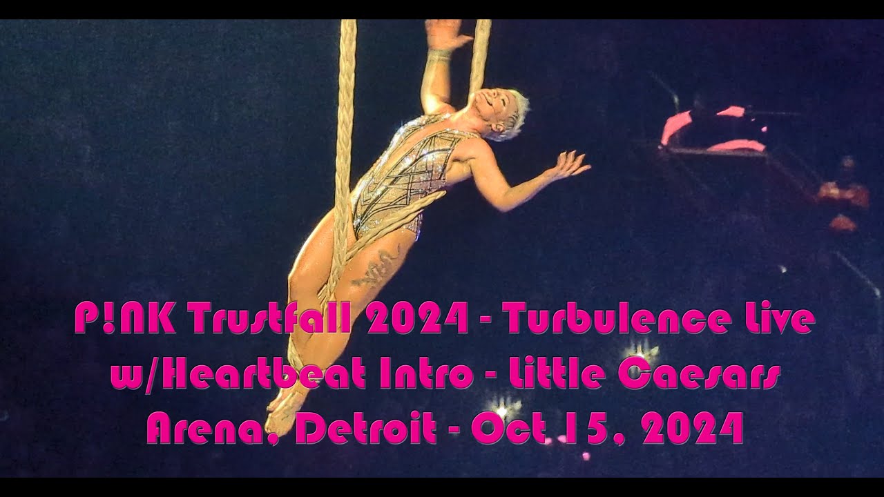 P!NK Pink Heartbeat Turbulence Live Trustfall 2024 Detroit MI 10/15/24 ...