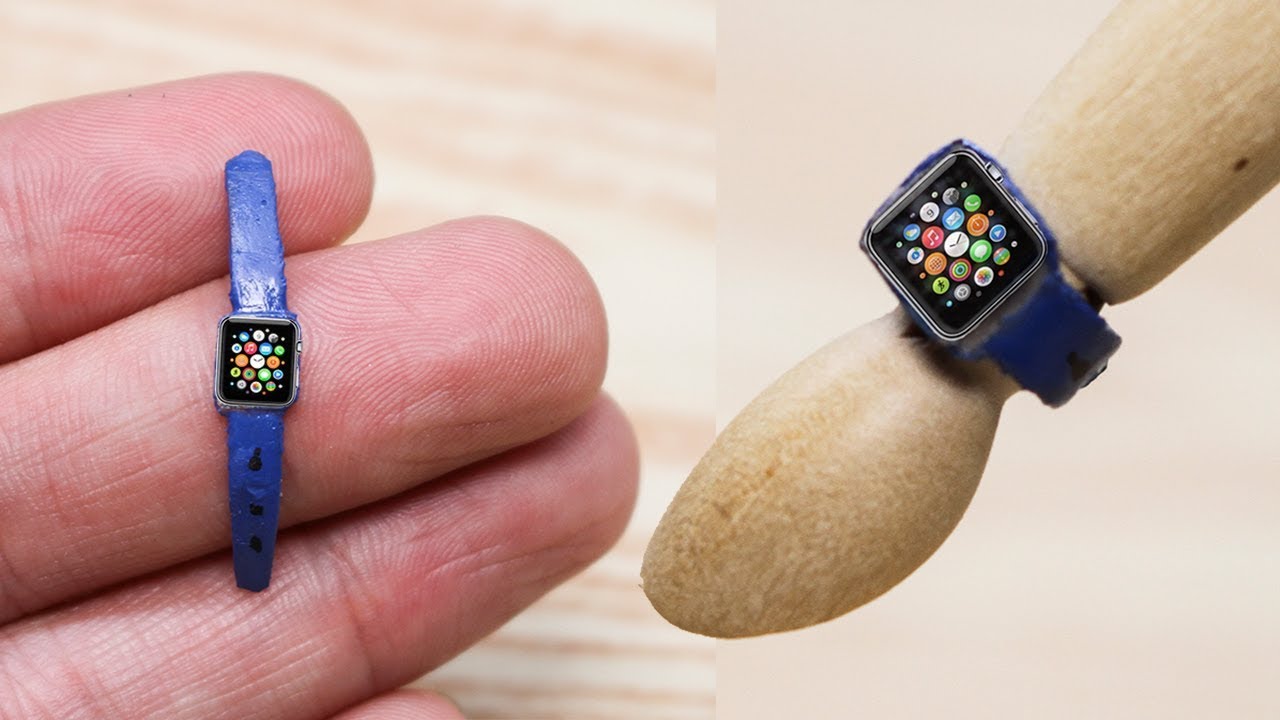 #DIY Miniature Cute Watches - Dollhouse DIY crafting Apple IWatch - YouTube