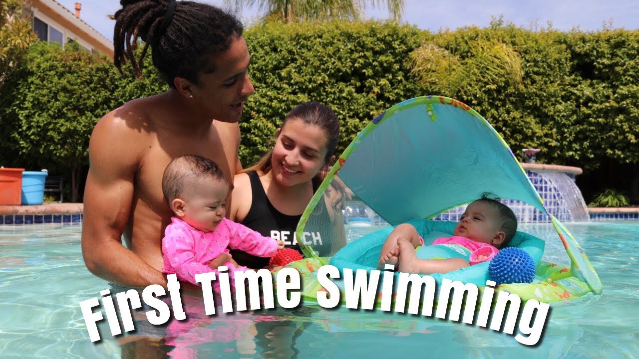 TWINS SWIM FOR THE FIRST TIME! - YouTube