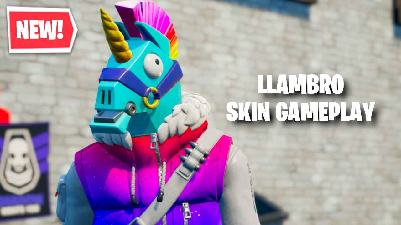 *NEW* LLAMBRO SKIN GAMEPLAY - FORTNITE CREW PACK - YouTube