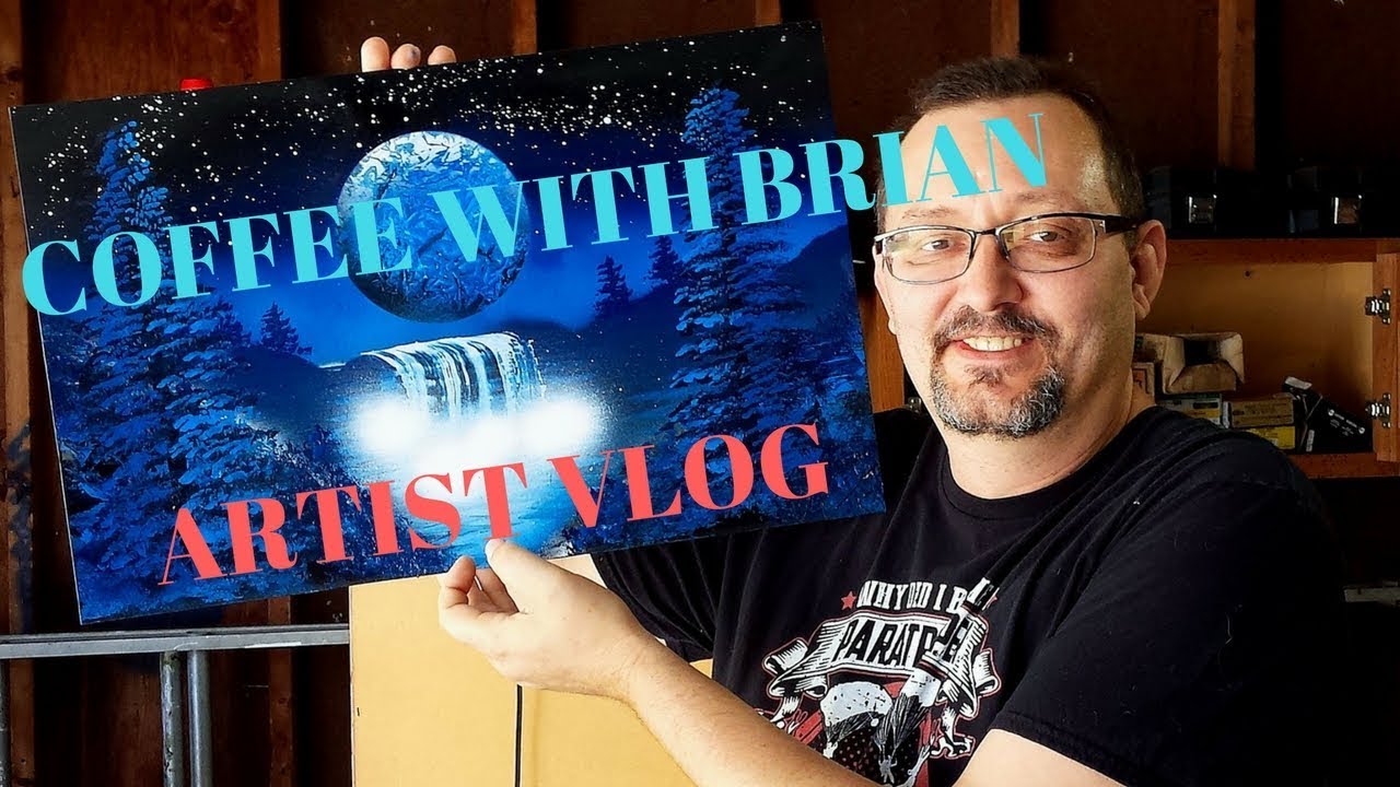 Artist vlog Coffee with Brian episode 6 "Air brush materials i use ...
