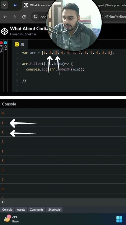Remove Duplicated From Array Javascript Javascriptarrays Coding Dsa Youtube