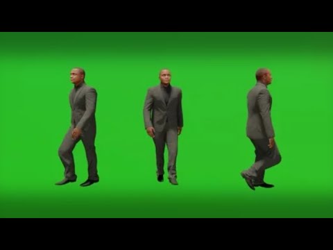 4K resolution, young student boy sitting and standing on green screen ...