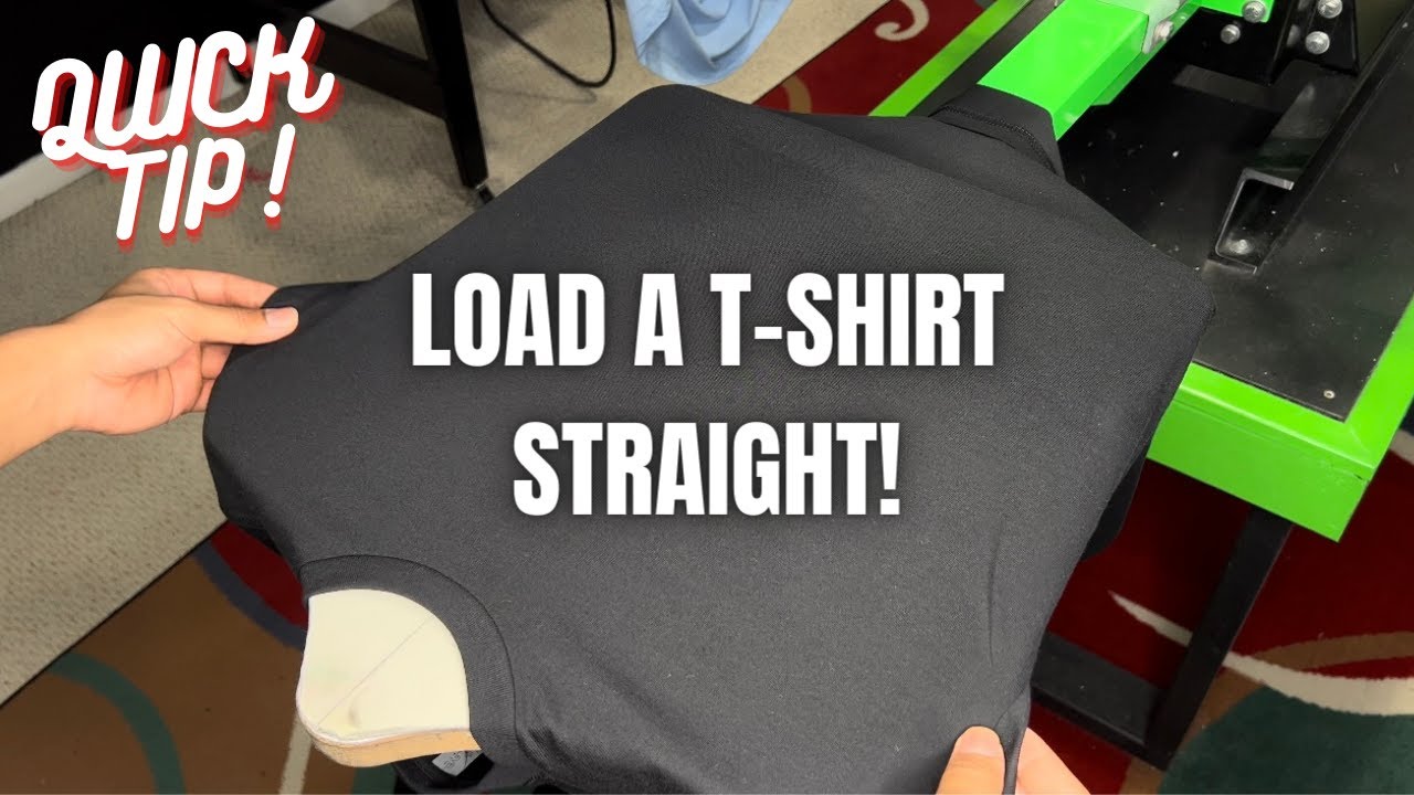 Screen Printing Quick Tip: Load A T-Shirt Straight - YouTube