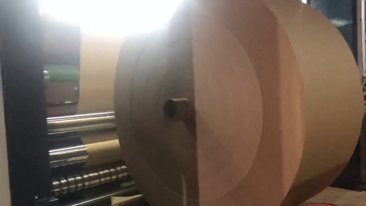 Paper slitting machine - YouTube