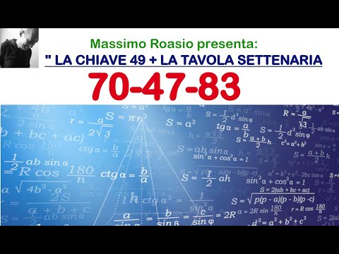 La Chiave 49 e la Tavola Settenaria ci REGALANO un Super Terno Secco da ...