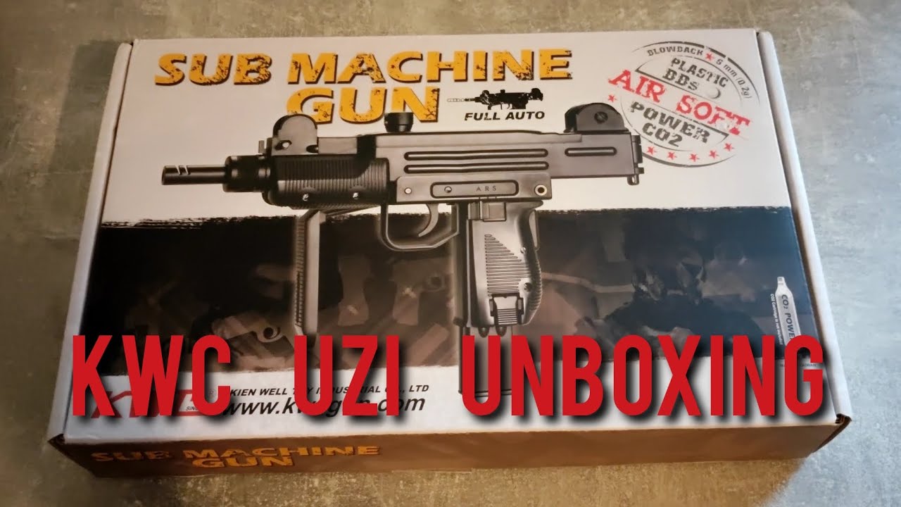 KWC uzi co2 airsoft gun unboxing - YouTube