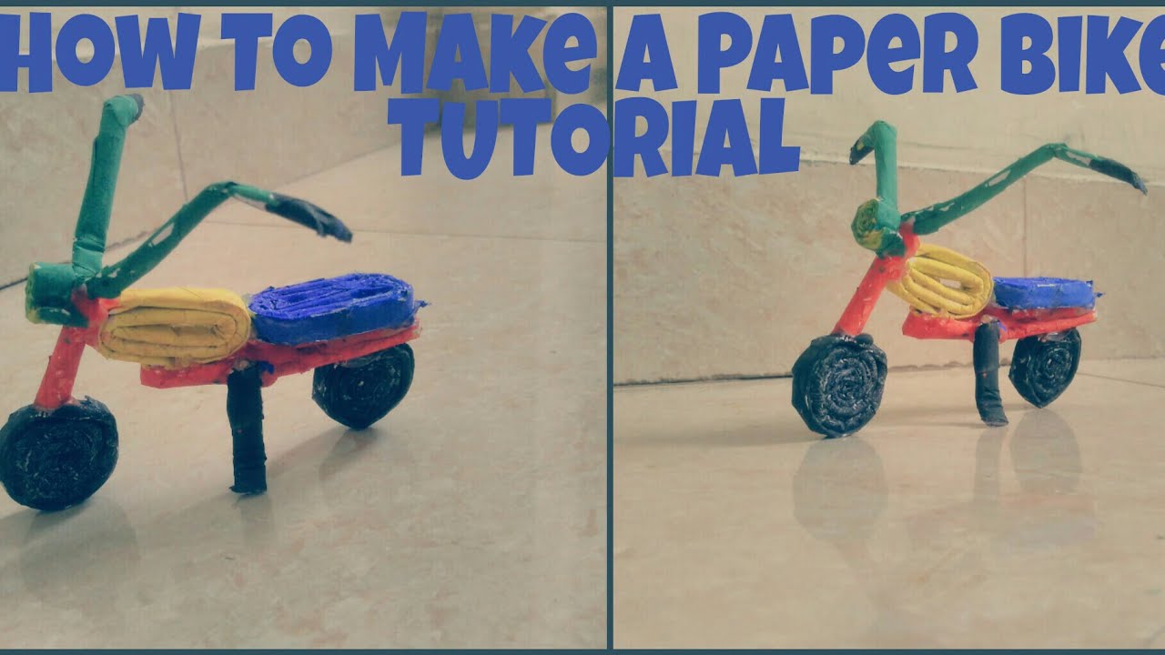 How to make a bike with paper | Tutorial - YouTube