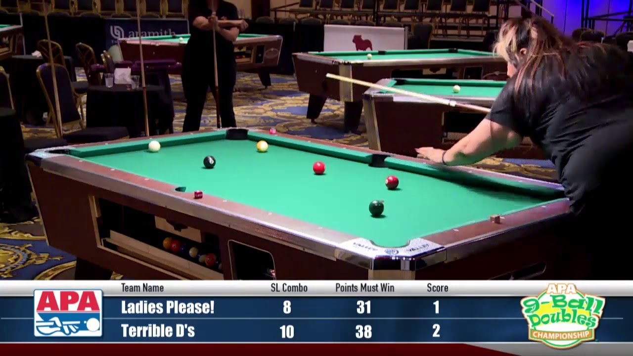 Finals - 9-Ball Doubles - 2016 APA Poolplayer Championships - YouTube