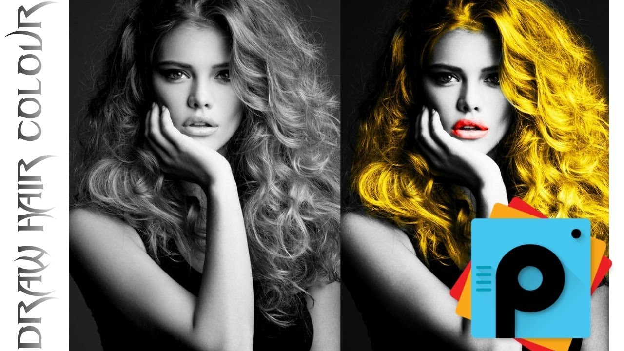 picsart editing tutorials how to apply colours on hairs - YouTube