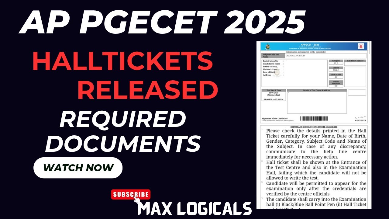 DOWNLOAD APPGCET ADMIT CARD AND REQUIRED DOCUMENTS FOR EXAM HALL ...