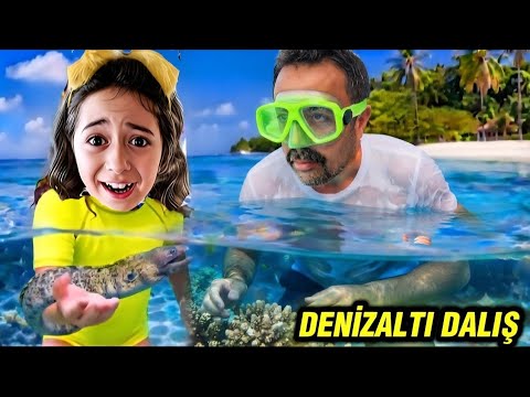 ESMA DENİZALTINA DALDI BALIK GÖRDÜ AĞLADI 
