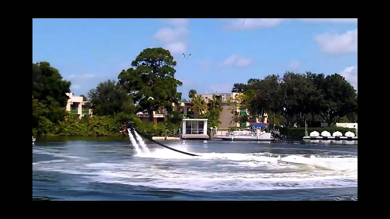 Jetlev jet pack taking off from Maximo Park boat ramp in St. Pete FL ...