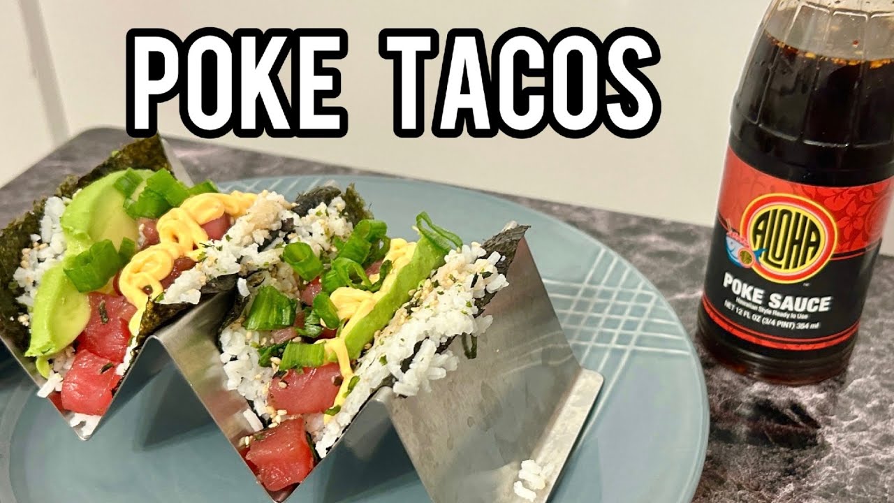 Poke Tacos using Aloha Shoyu Poke Sauce - Easy Recipe! - YouTube