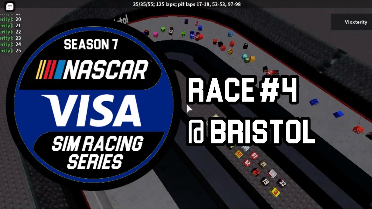 ROBLOX NASCAR Visa Sim Racing Series Season 7 Race 4: Bristol - YouTube