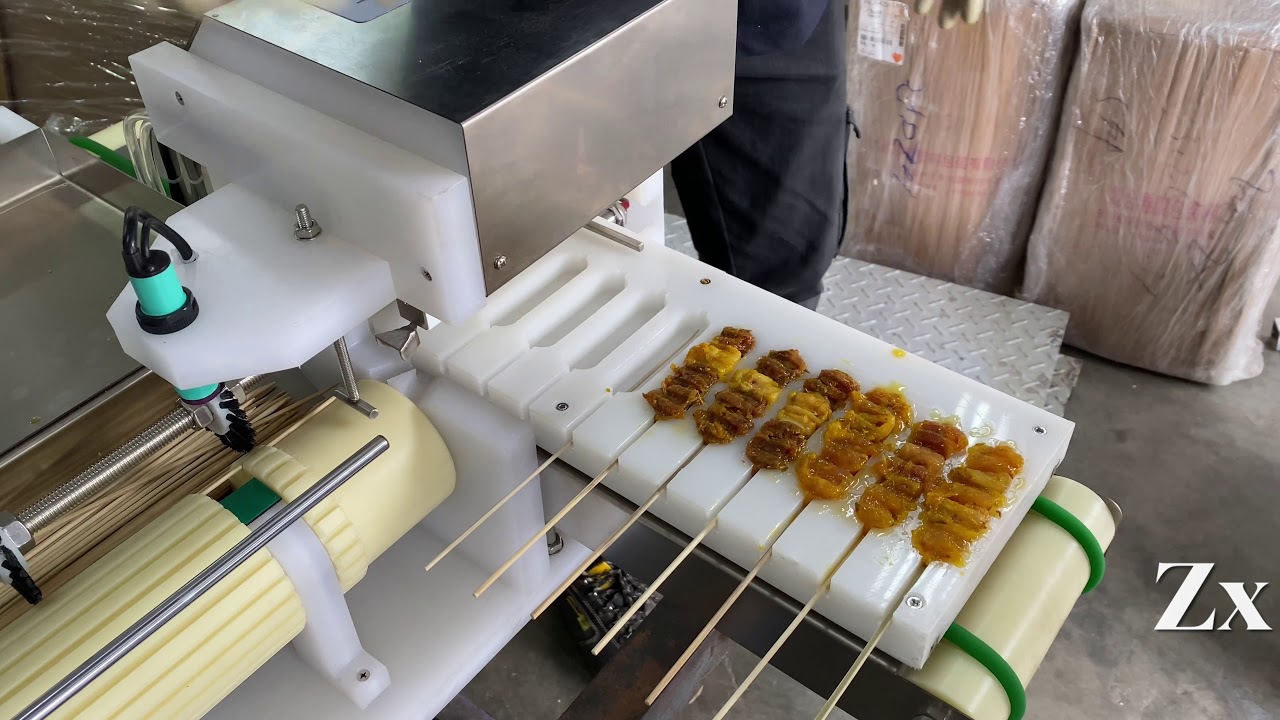 MESIN CUCUK SATAY / SATAY SKEWERING MACHINE - YouTube