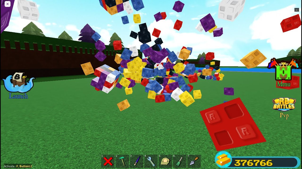 Exploding A Bunch of Toy Block Cubes in Babft - YouTube