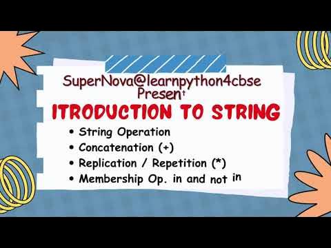 Class 11 CBSE | String Operation | String Concatenation | String Replication | Class 11 C. Sc ...