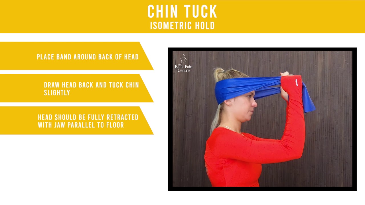 CHIN TUCK ISOMETRIC HOLD - YouTube