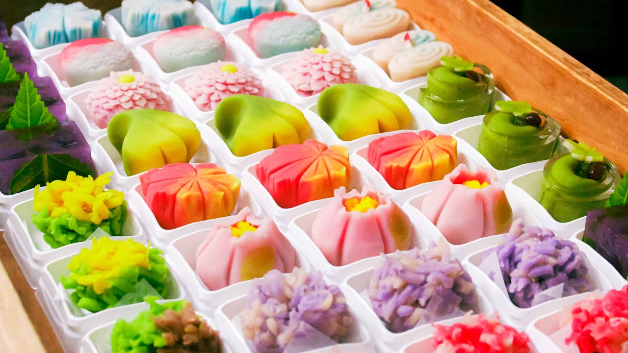 Fluffy Japanse Traditional Sweets 🌸 - YouTube