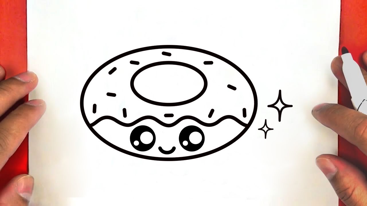 Comment dessiner un beignet mignon - YouTube