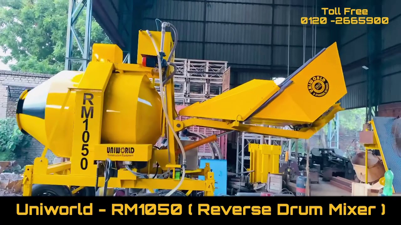 RM 1050 Reverse Drum Mixer - YouTube