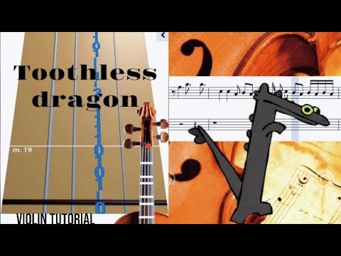 toothless dragon dancing - song [violin tutorial] - YouTube