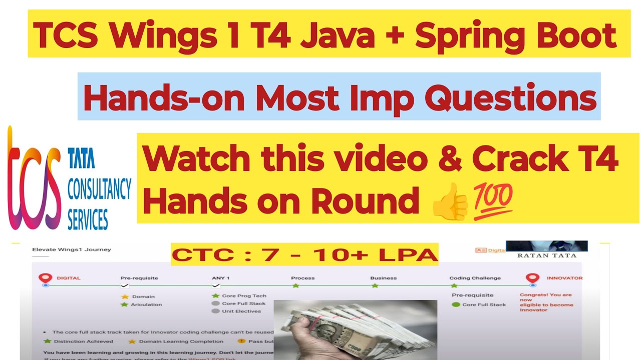 TCS Wings 1 T4 Java + Spring Boot Hands on Questions || Subscription ...