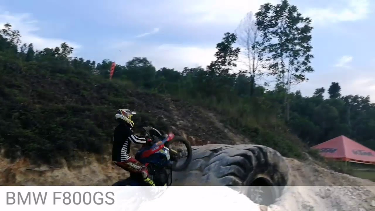 BMW F800GS Enduro obstacles section - YouTube
