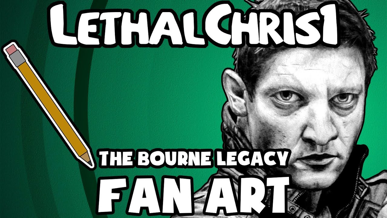 Drawing Jeremy Renner - The Bourne Legacy Speed Drawing Fan Art - YouTube