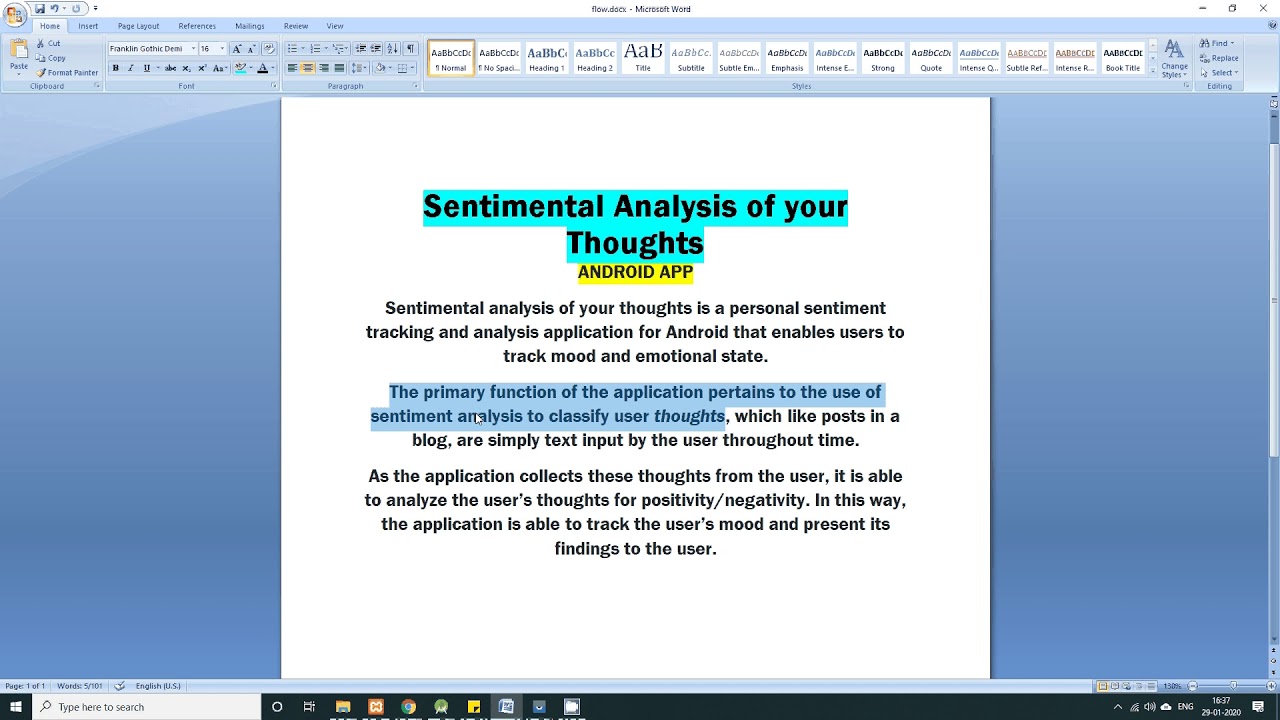 SENTIMENTAL ANALYSIS ANDROID APPLICATION PROJECT - YouTube