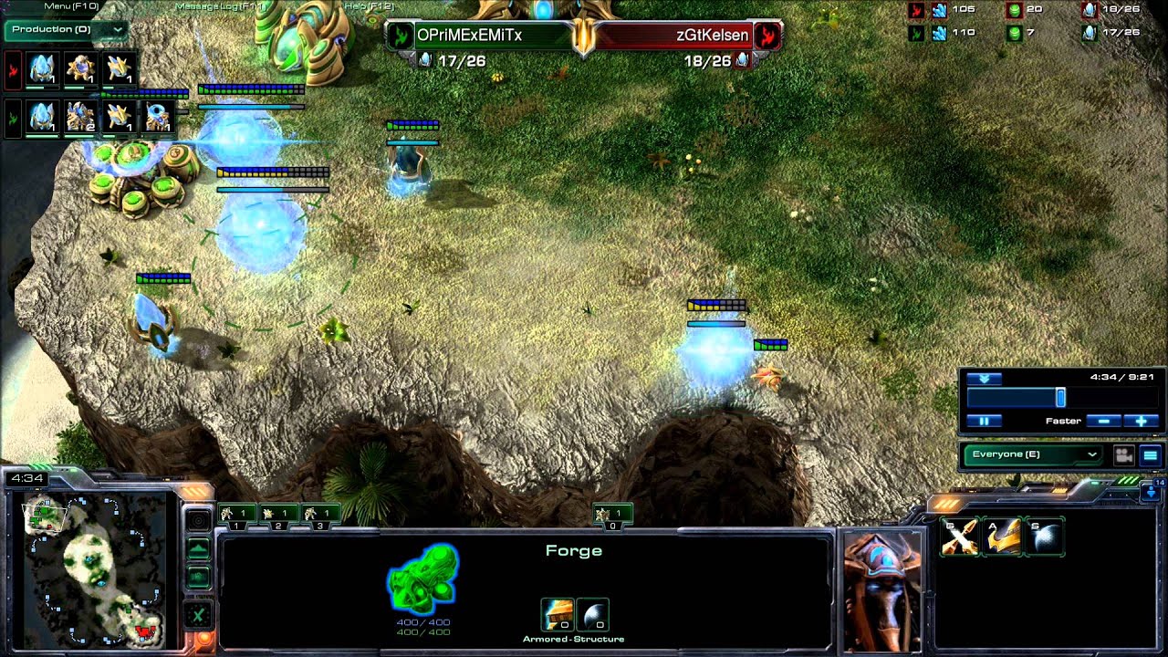 SC2: PVP 1 Gate Proxy (watch the next vid as well) game one - YouTube