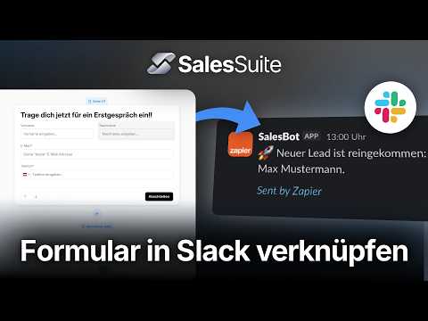 Formulare in Slack verknüpfen mit Zapier & SalesSuite | Das ideale CRM für Agenturen & Berater
