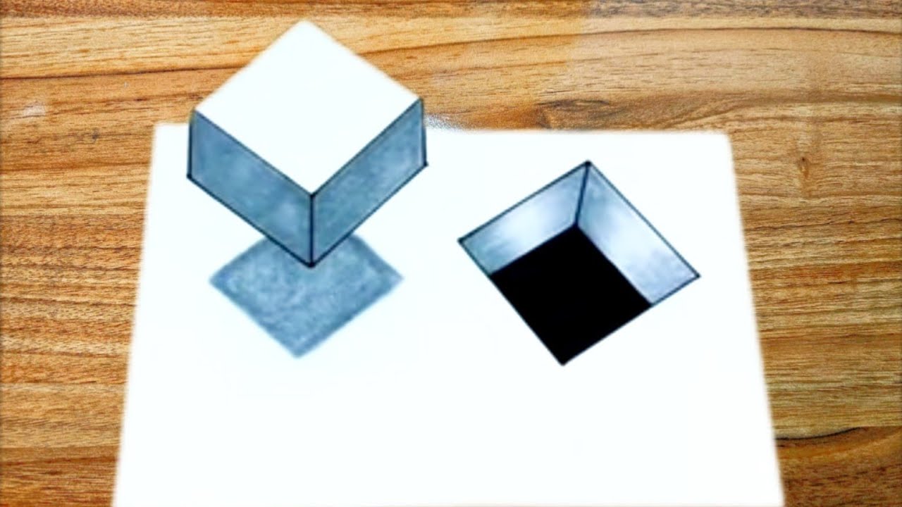 How to draw optical 3d illusion? Trick Art - YouTube