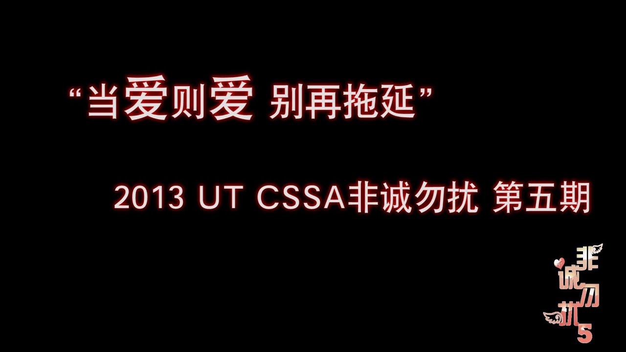 2013 UT CSSA 非诚勿扰 - YouTube