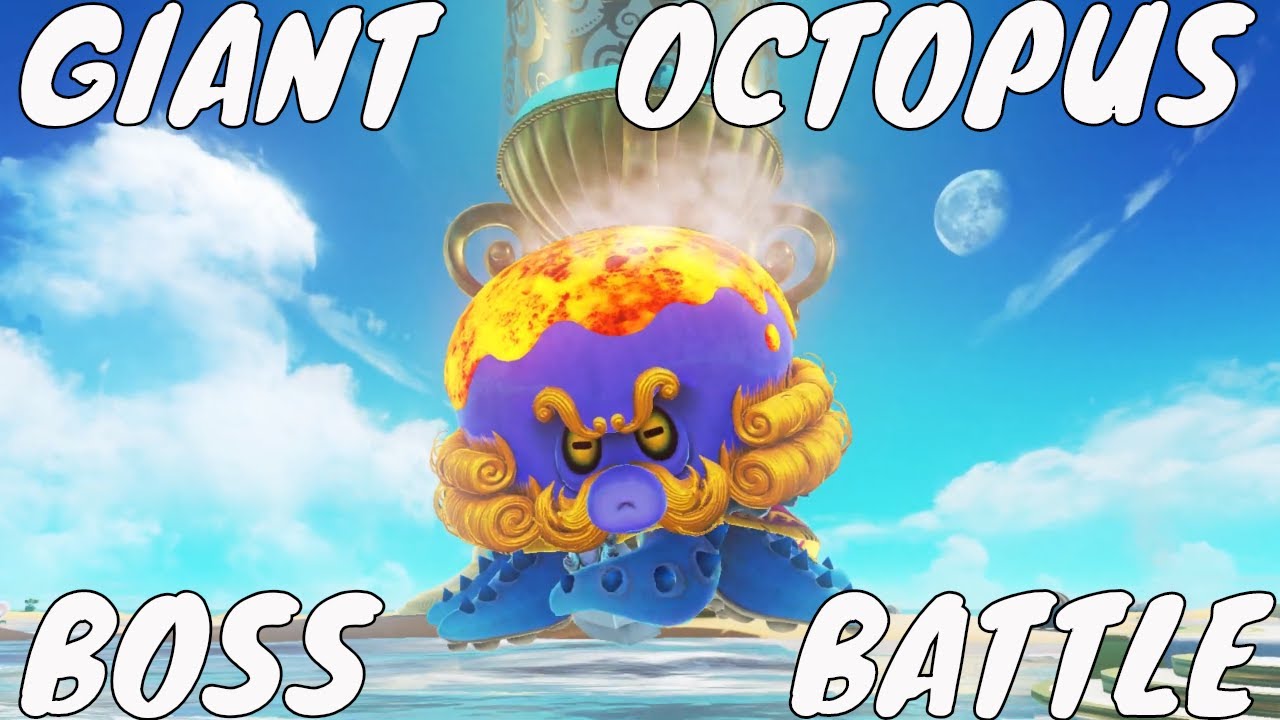 SUPER MARIO ODYSSEY - GIANT OCTOPUS BOSS BATTLE (Mollusque Lanceur ...