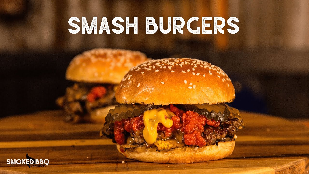 Grilled Smash Burgers with Homemade Spicy Ketchup - YouTube