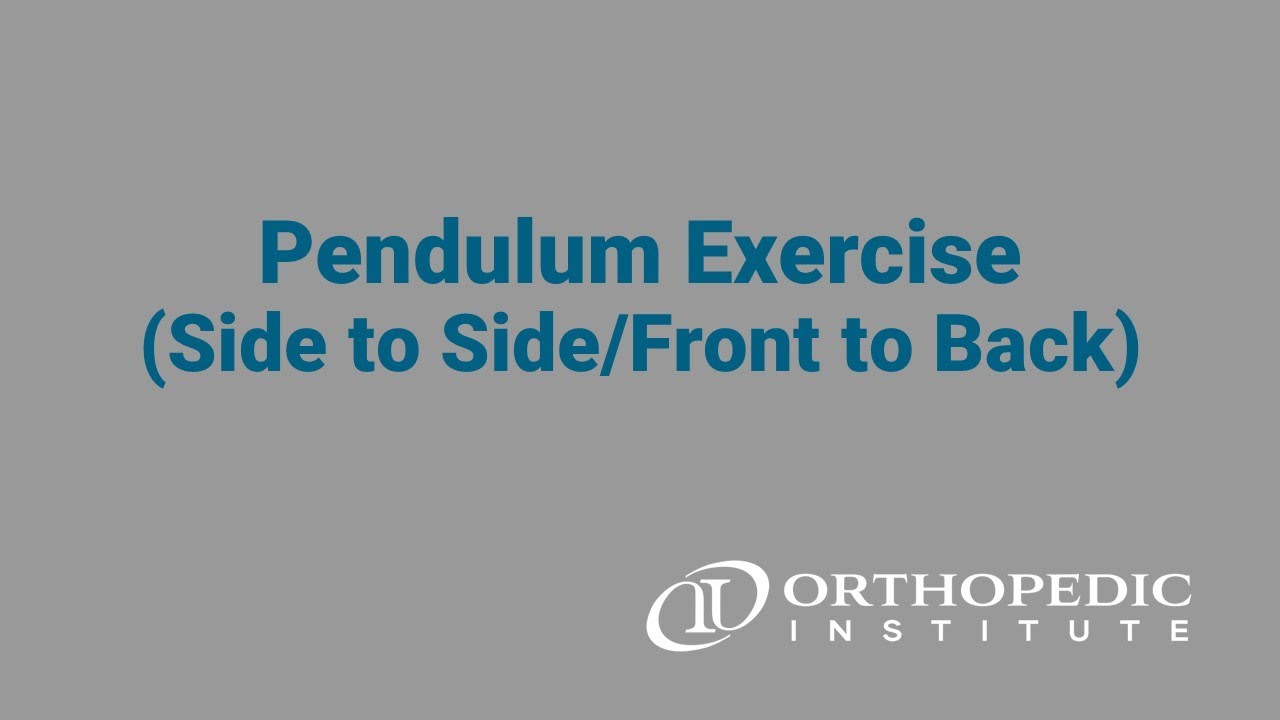 Pendulum Exercise Side to Side Front to Back - YouTube