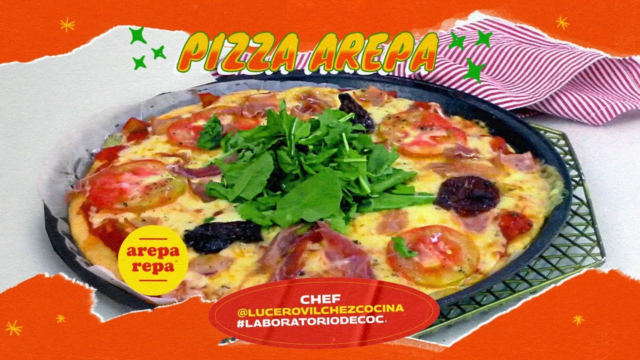 Pizza Arepa con harina de maíz Arepa Repa - YouTube