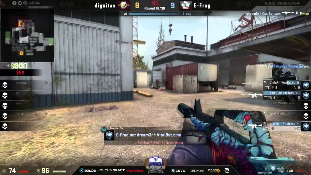 $10,000 RGN EU Pro Series LB Finals Dignitas vs EFrag net bo3 Map 1 ...