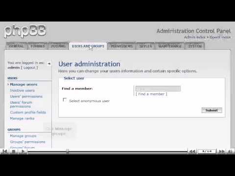 How to manage groups in phpBB - phpBB Tutorials - YouTube