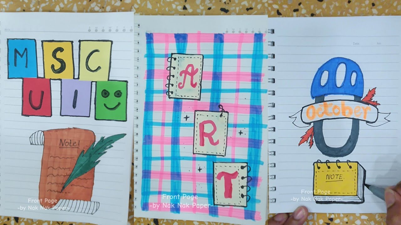 7 Easy and Creative Front Page Idea for School Assignment - YouTube